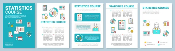 Statistics Brochure Template Layout Data Analysis Flyer Booklet Leaflet Print Stock Vector by ...