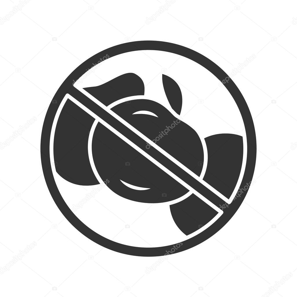 Sin icono de glifo de dieta de frutas. Producto de alta fibra y ...