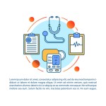 Blood pressure article page vector template. Systolic, diastolic Stock ...