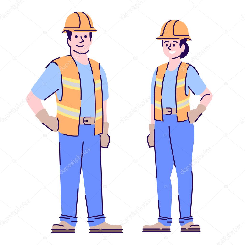 Constructores par de caracteres vectoriales planos. Trabajadores de la ...