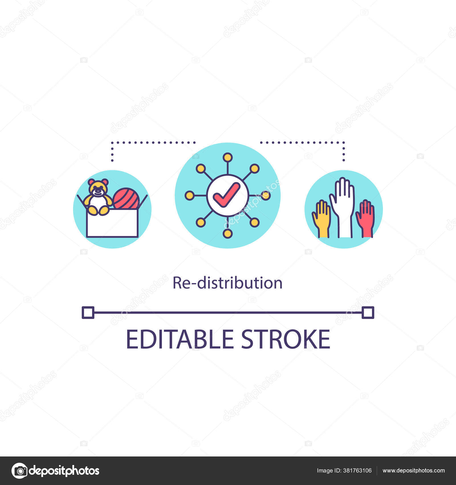 Distribution Concept Icon Collaborative Work Distribution Goods Public ...