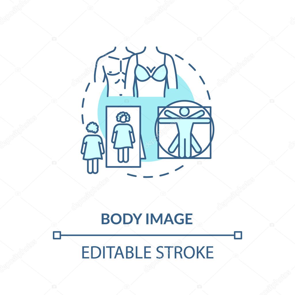 Imagen corporal icono del concepto. Idea de atractivo humano ...
