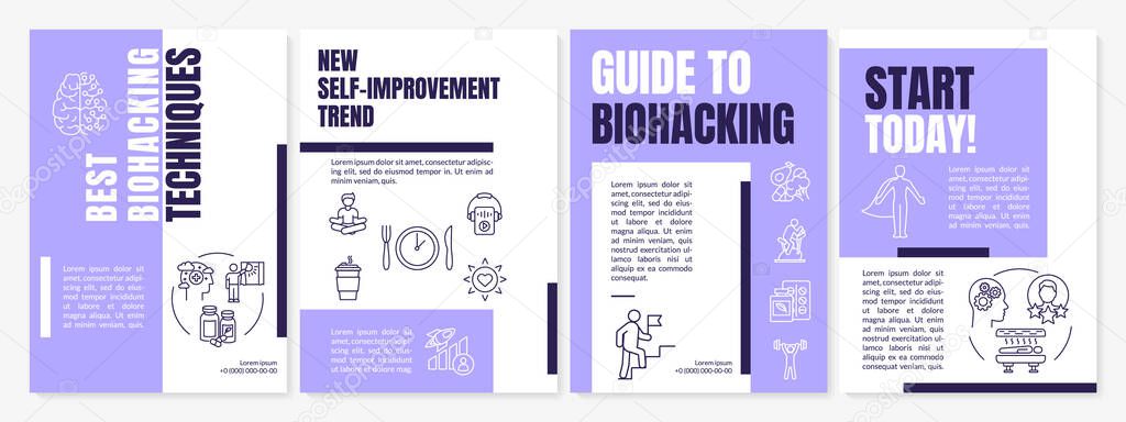 Mejor plantilla de folleto de técnicas de biohacking. DIY bio, volante ...