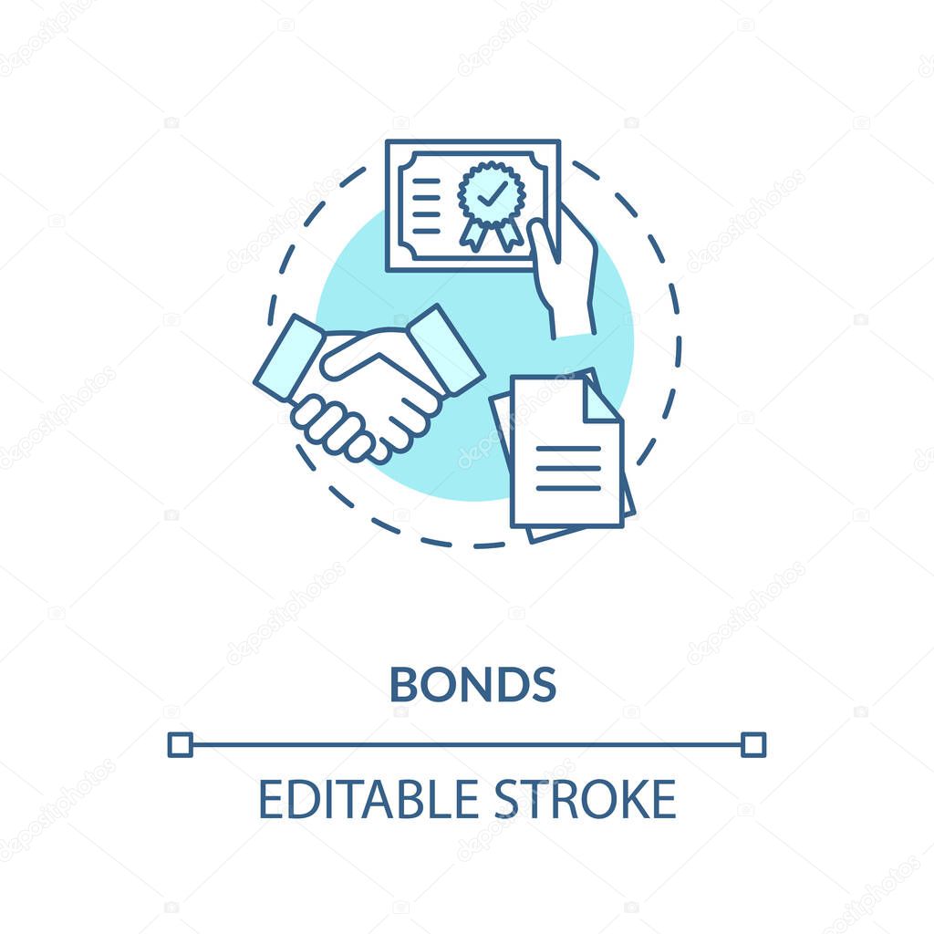 Bonos icono de concepto. Idea de estrategia de inversión empresarial ...