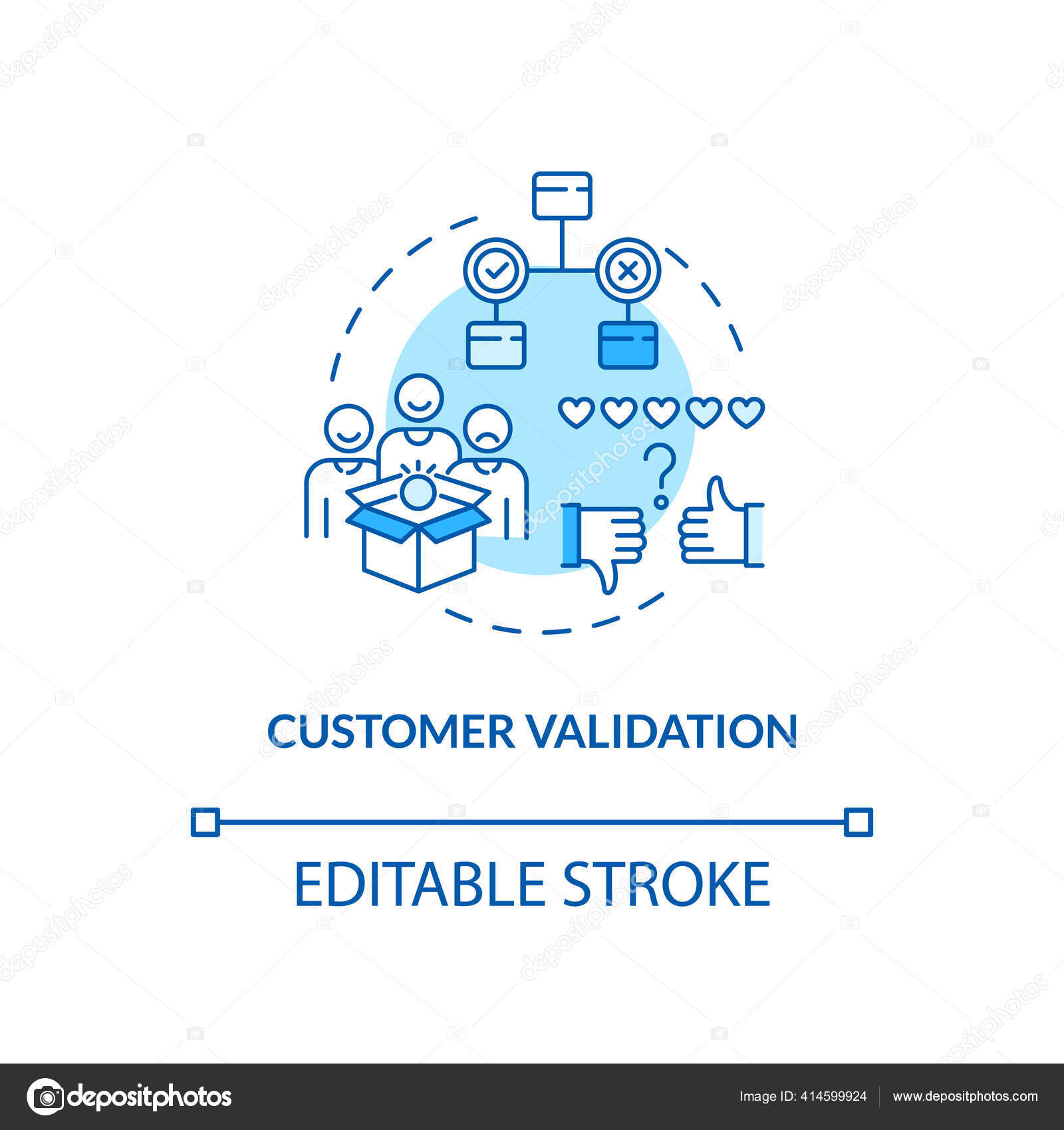 Customer Validation Concept Icon Customer Development Framework Company Upgrading Functions
