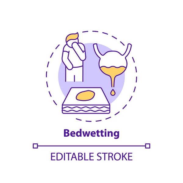 Icono del concepto de enuresis. Problemas con el control vesical en ...