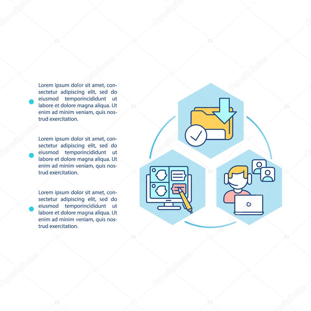 Icono de concepto de software de análisis de fuerza de trabajo con ...