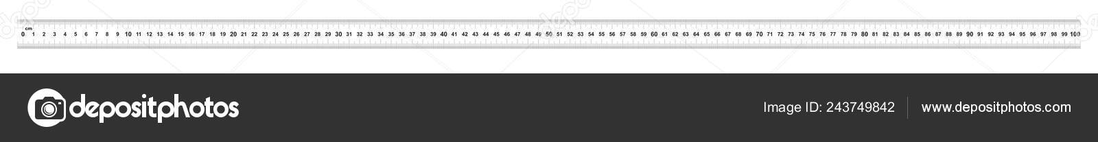 Double Sided Ruler 100 Centimeter 1000 Value Division Precise Length ...