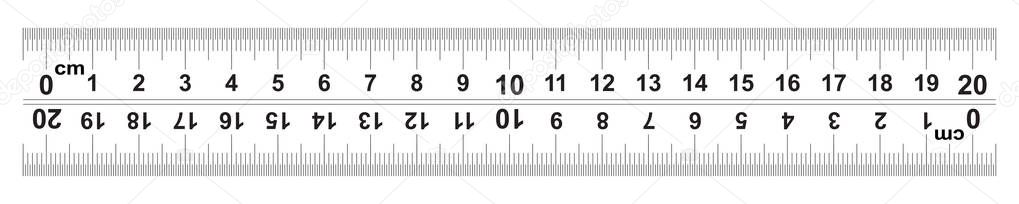 18 20 cm ruler Vector Images | Depositphotos