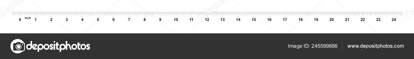 Regla Pulgadas Indicador Tamaño Pulgada Métrica Sistema Decimal ...