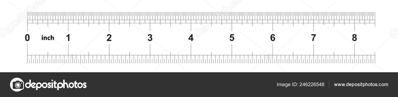 Ruler Inches Imperial Ruler Inches Metric Precise Measuring Tool Calibration Stock Vector Image ...