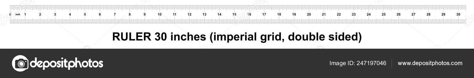 Ruler Inches Imperial Ruler Double Sided Precise Measuring Tool ...