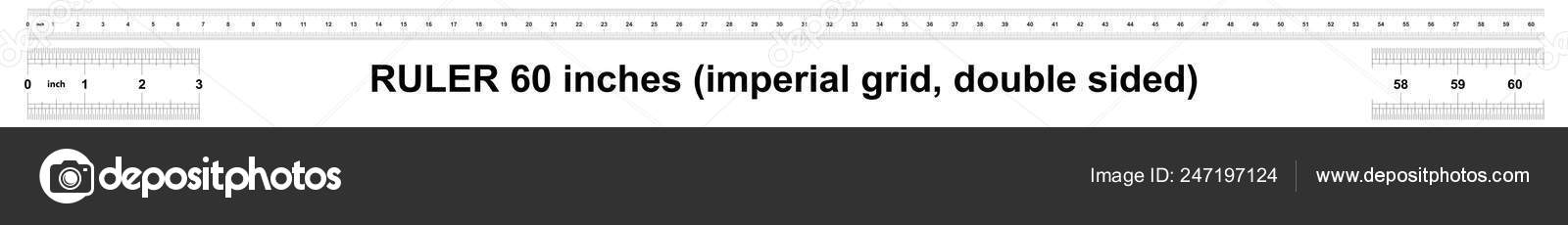 Ruler Inches Imperial Ruler Double Sided Precise Measuring Tool ...
