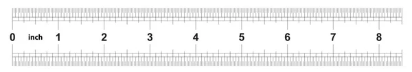 Ruler Inches Imperial Ruler Inches Metric Precise Measuring Tool Calibration Stock Vector by ...