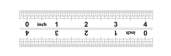 Ruler Inches Imperial Ruler Inches Metric Precise Measuring Tool Calibration Stock Vector by ...