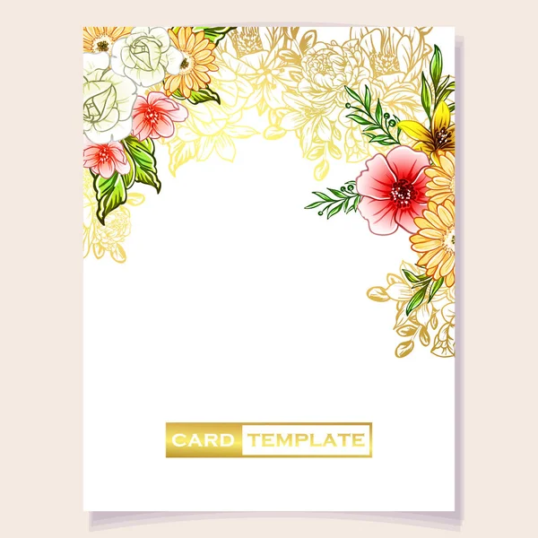 Beautiful Floral Background Sketch Style Vector Illustration Stock ...