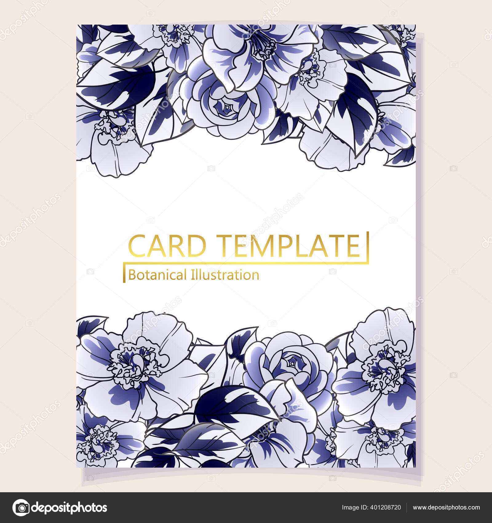 Purple Violet Flowers Card Template Vector Illustration Banner Stock ...
