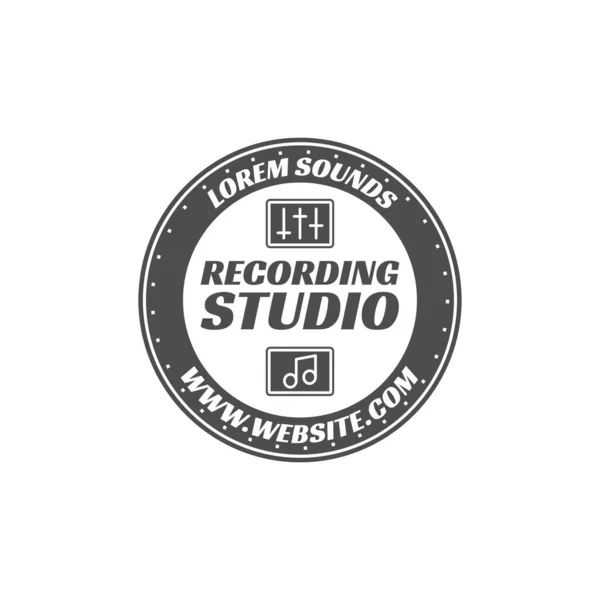 Sound Recording Studio Vector Label Badge Emblem Logo Musical ...