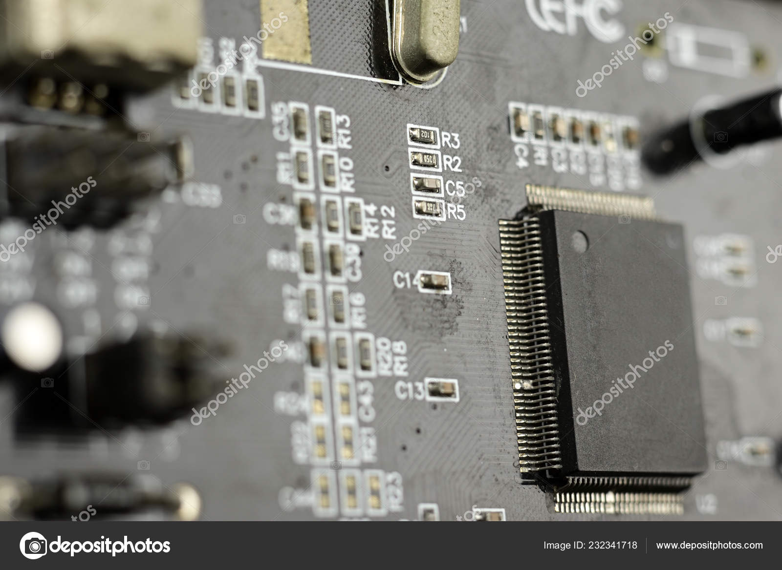 Close Electronic Chip Desktop Computer Motherboard Circuit — Stock ...