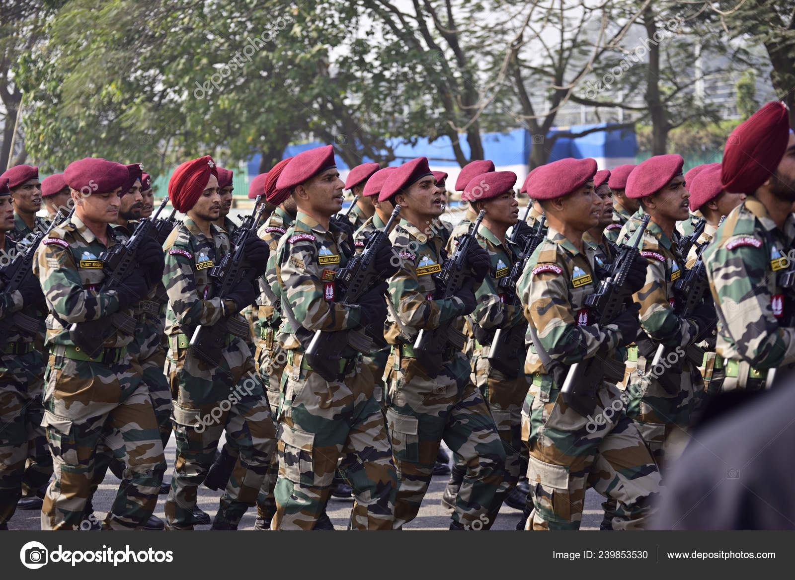 Calcutta India January 2019 Indian Army Practice Parade Republic Day ...