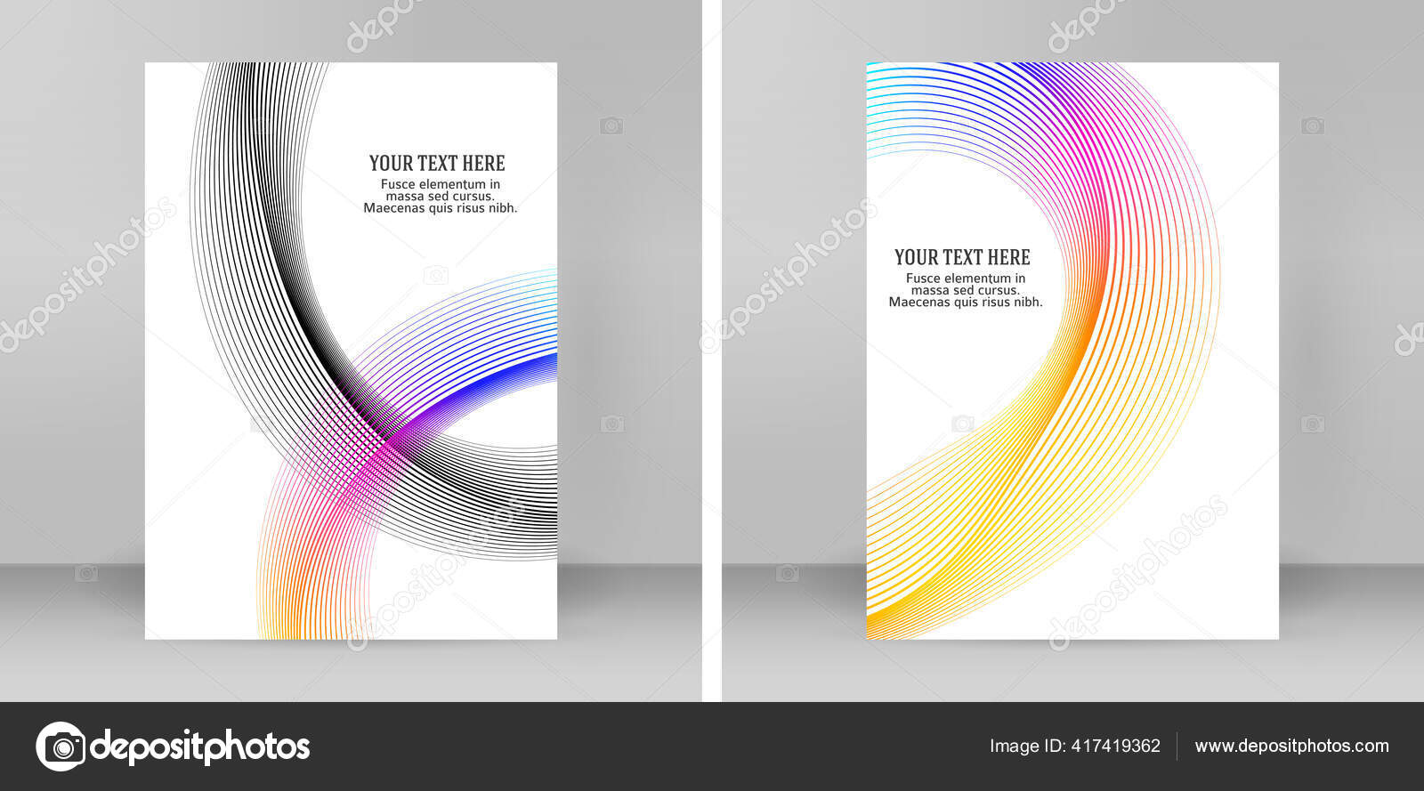 Design Element Curved Sharp Corners Wave Many Lines Abstract Vertical ...