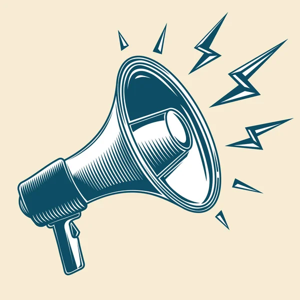Hand Drawn Megaphone Icon Vector Illustration Stock Vector Image by ©alex_scholar #205045476