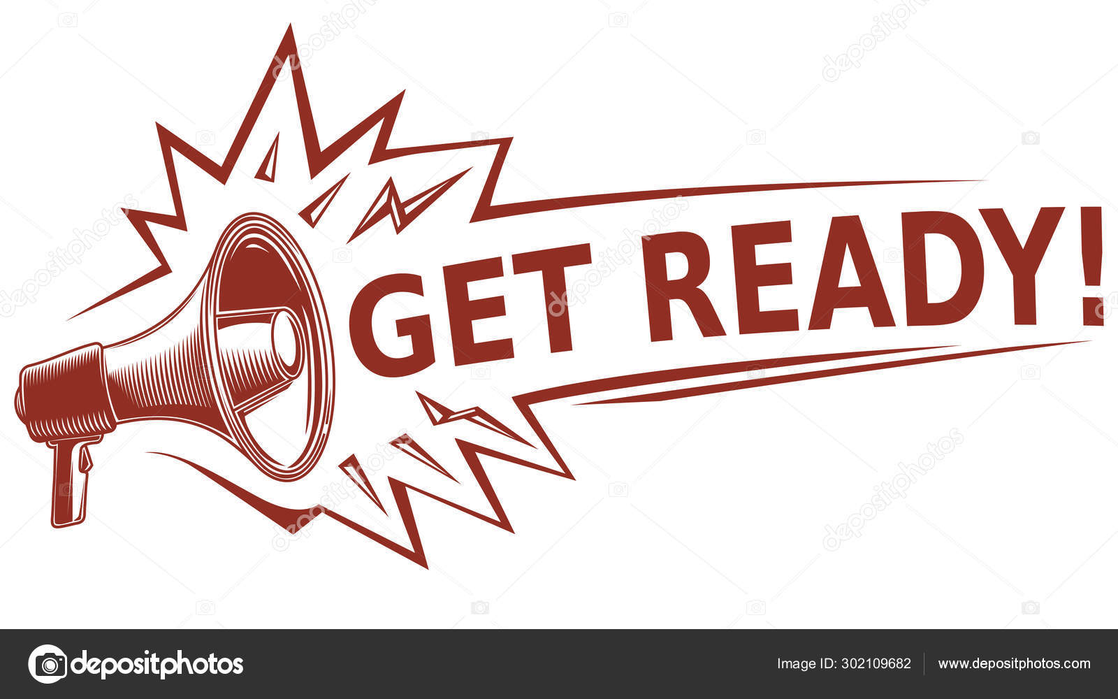Get Ready Advertising Sign Megaphone — Stock Vector © alex_scholar ...