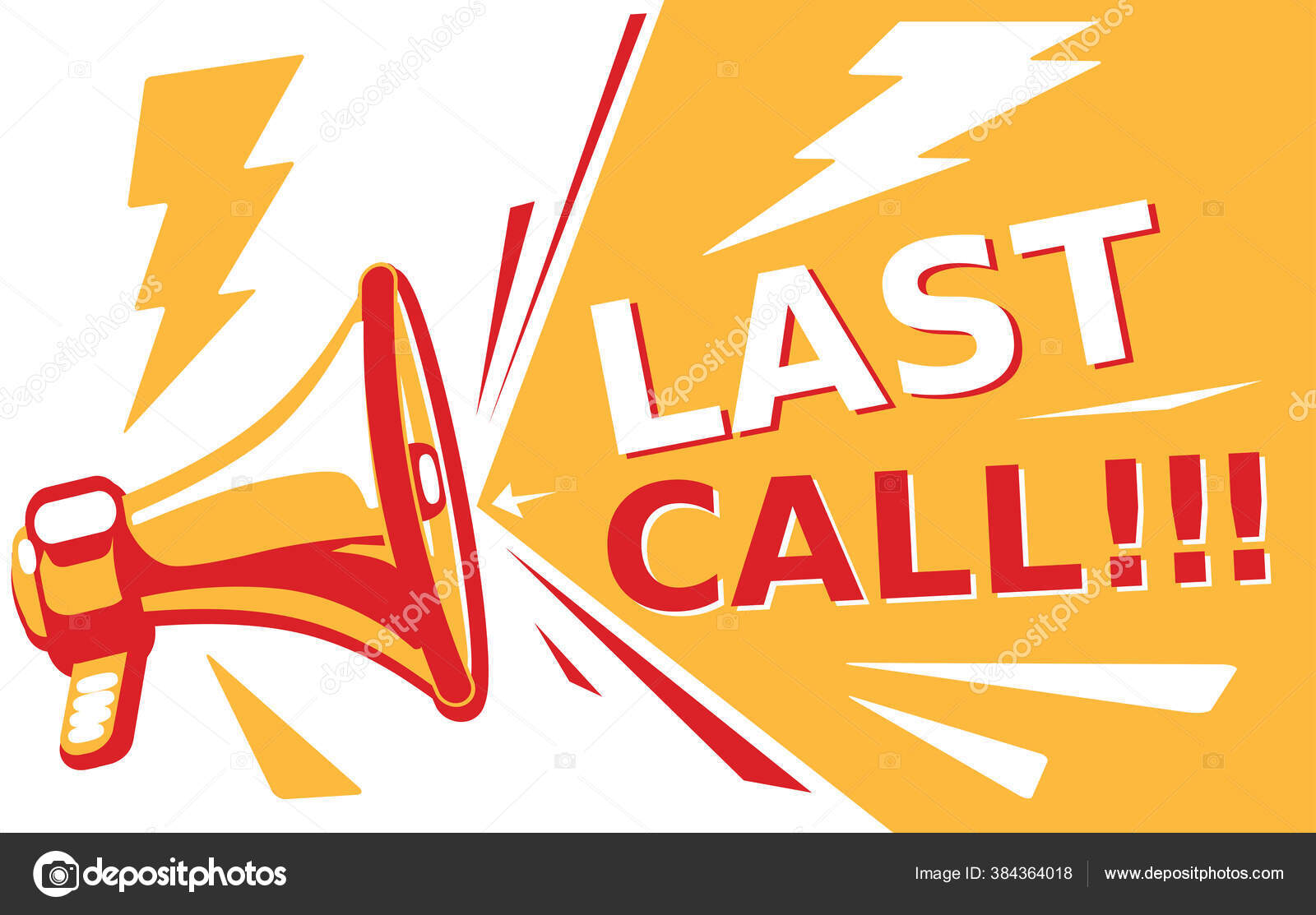Advertising Sign Megaphone Text Last Call Stock Vector by ©alex_scholar ...