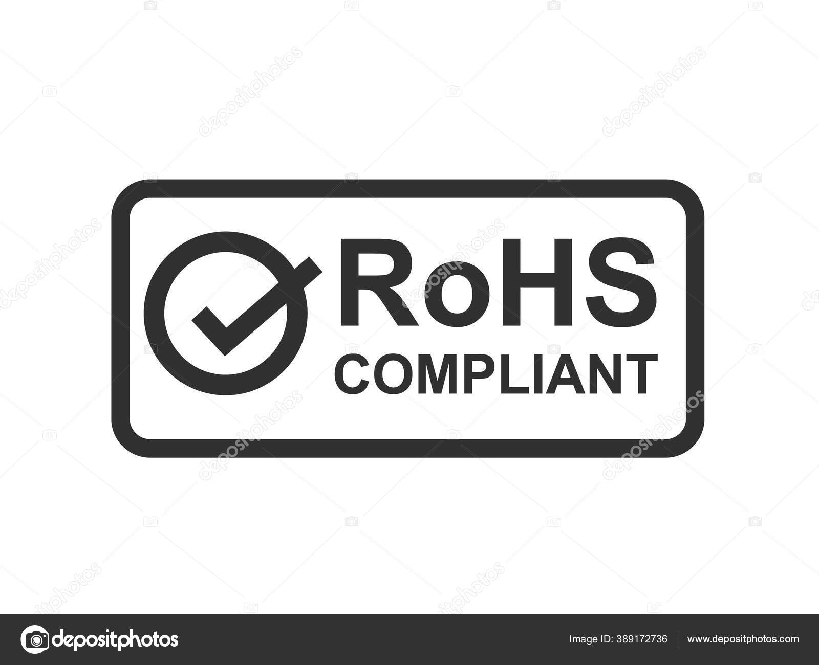 Rohs Compliant Symbol White Stock Vector Icon Stock Vector Image by ...