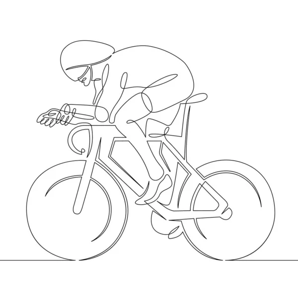 Grafika wektorowa Rowerzysta rysunek konturu, Rowerzysta rysunek ...