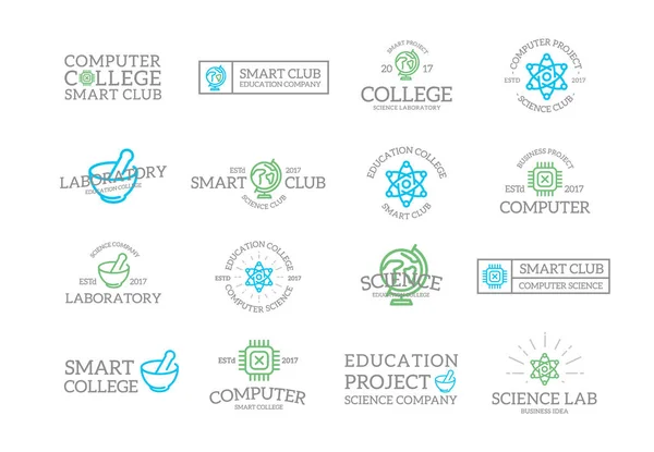 Funny science logo vector Stock Vector by ©lifeking83 62208713