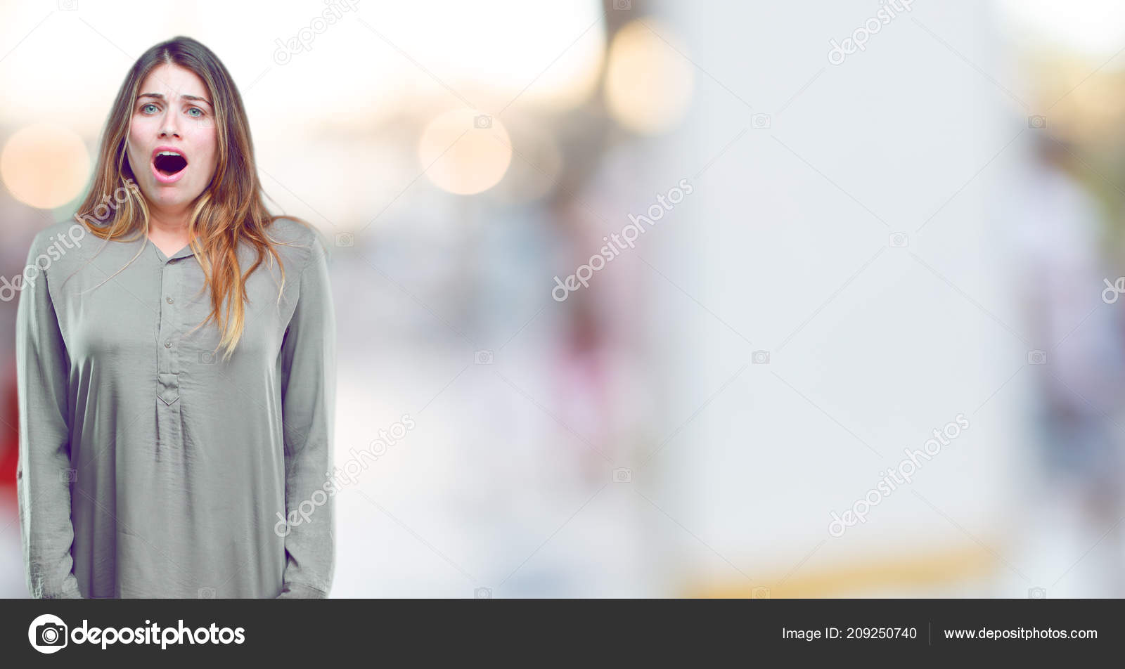 Young Beautiful Girl Looking Unenthusiastic Bored Listening Something ...