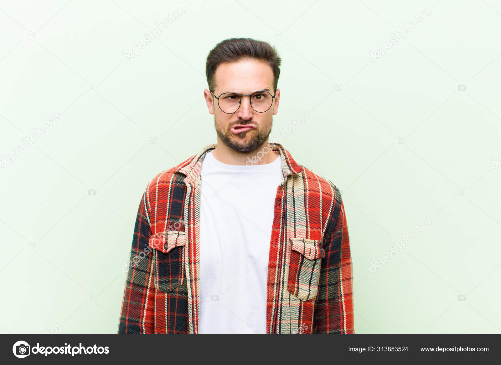 Young Handsome Man Looking Goofy Funny Silly Cross Eyed Expression ...