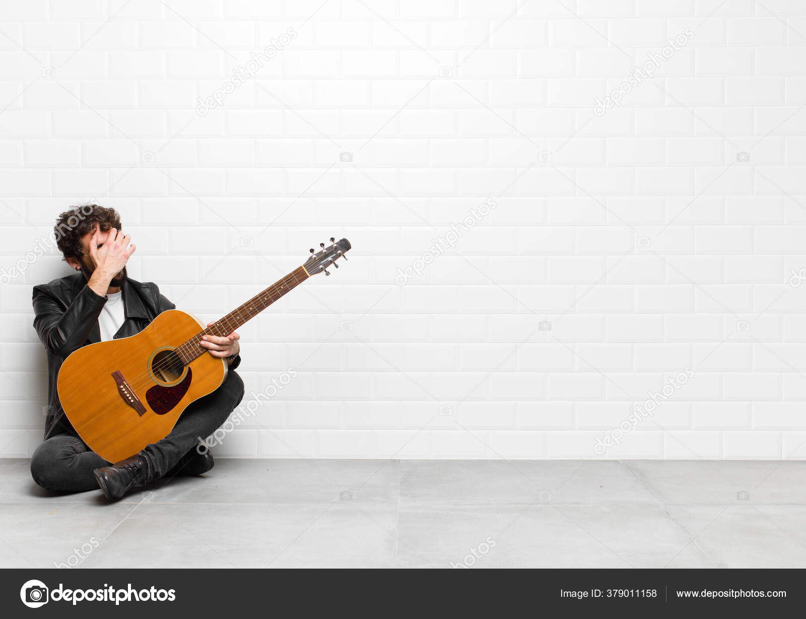Young Musician Man Looking Stressed Ashamed Upset Headache Covering ...