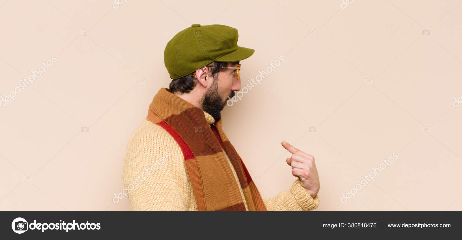 Young Cool Bearded Man Pointing Self Confused Quizzical Look Shocked ... Young Cool Bearded Man Pointing Self Confused Quizzical Look Shocked ...