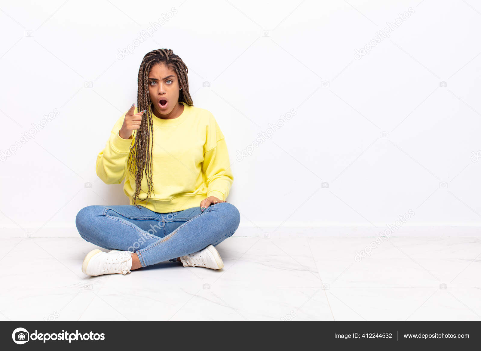 Young Afro Woman Pointing Camera Angry Aggressive Expression Looking ...
