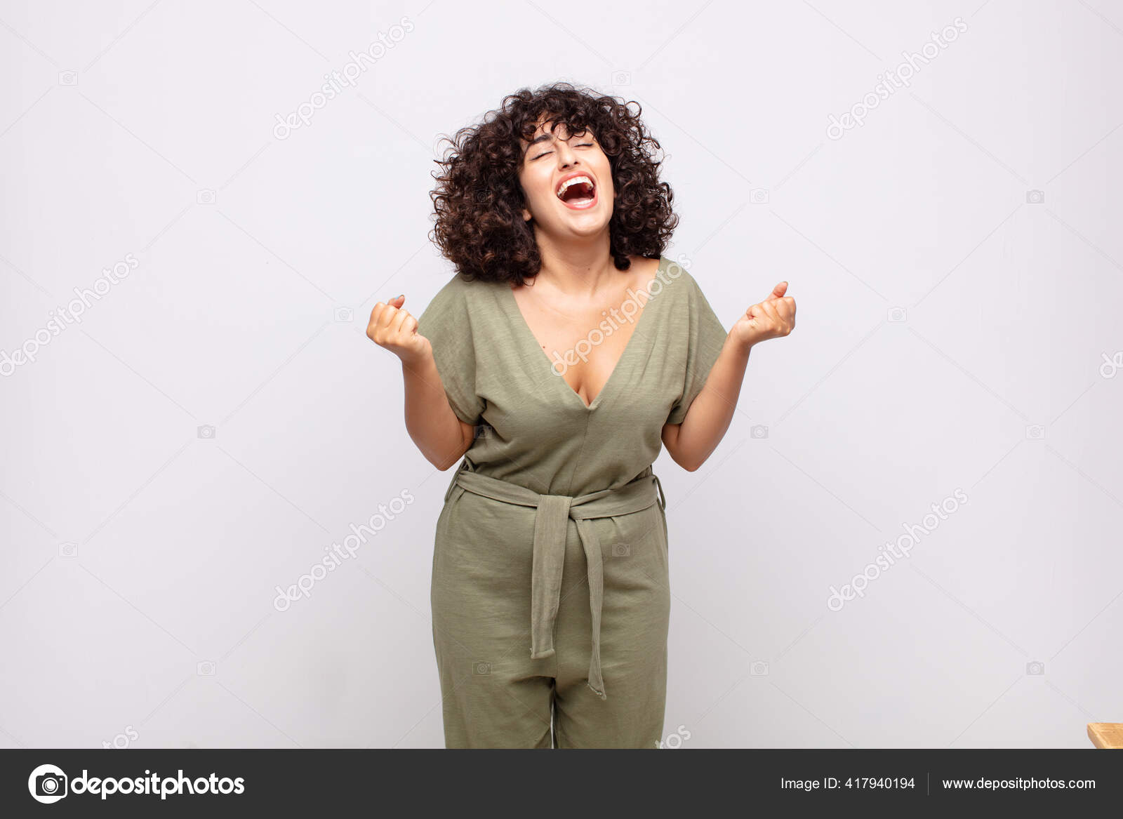 Woman Looking Extremely Happy Surprised Celebrating Success Shouting ...
