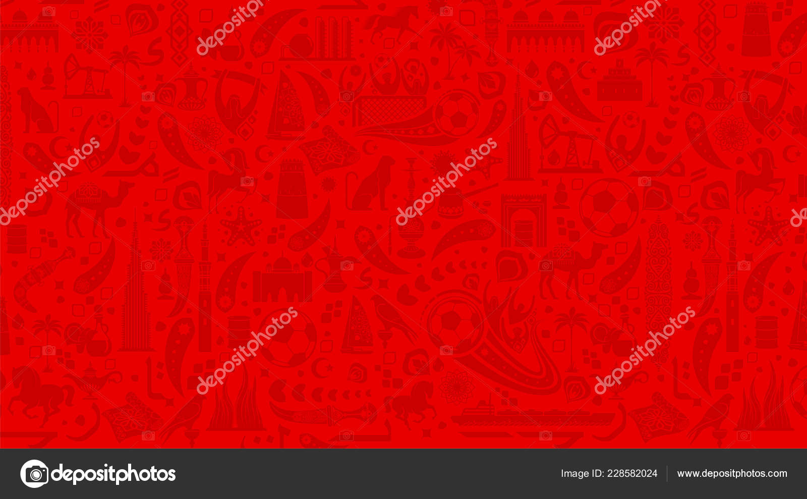 Vector Illustration Red Background Lettering Welcome United Arab ...