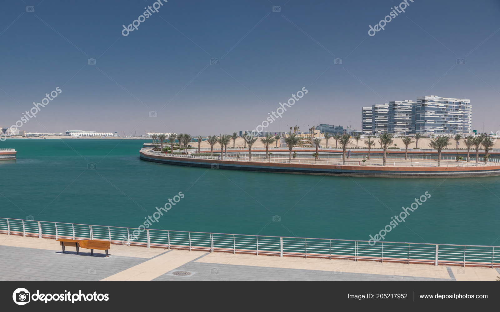 Yas Island Beach Area Dana Timelapse Esta Uma Ilha Feita — Foto ...