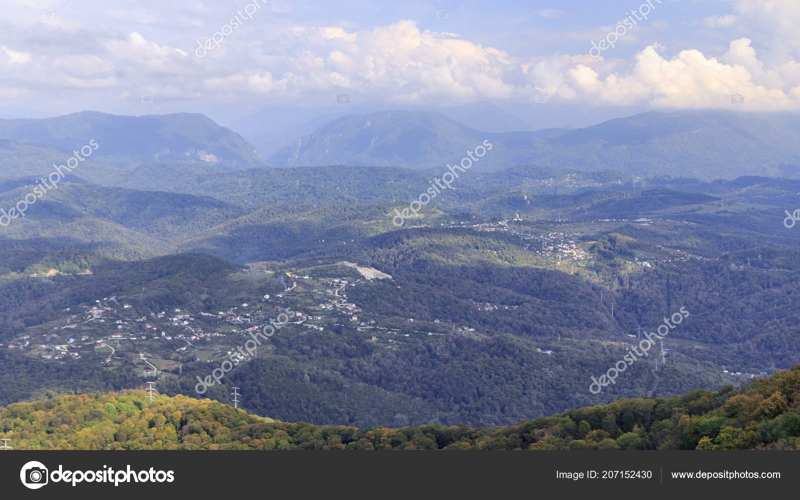 View Lookout Tower Mount Akhun Timelapse Cloudy Sky Khosta District ...