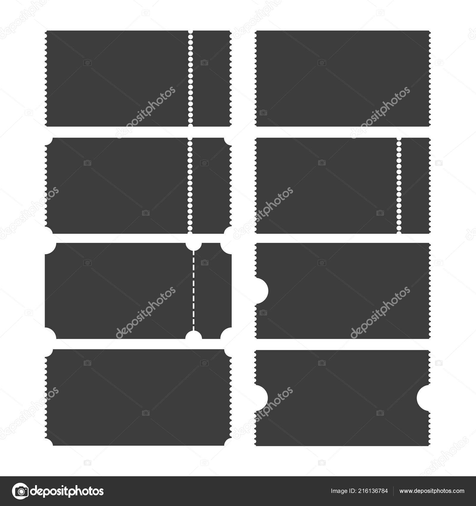 Black Ticket Template Vector White Background Stock Vector by ©4zeva ...