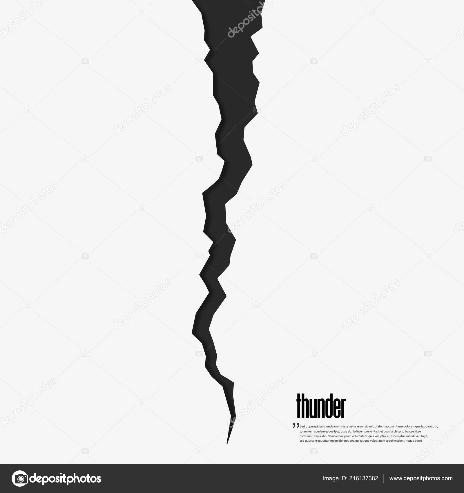 Rift Thunder Vector Illustration White Background Stock Vector Image by ...