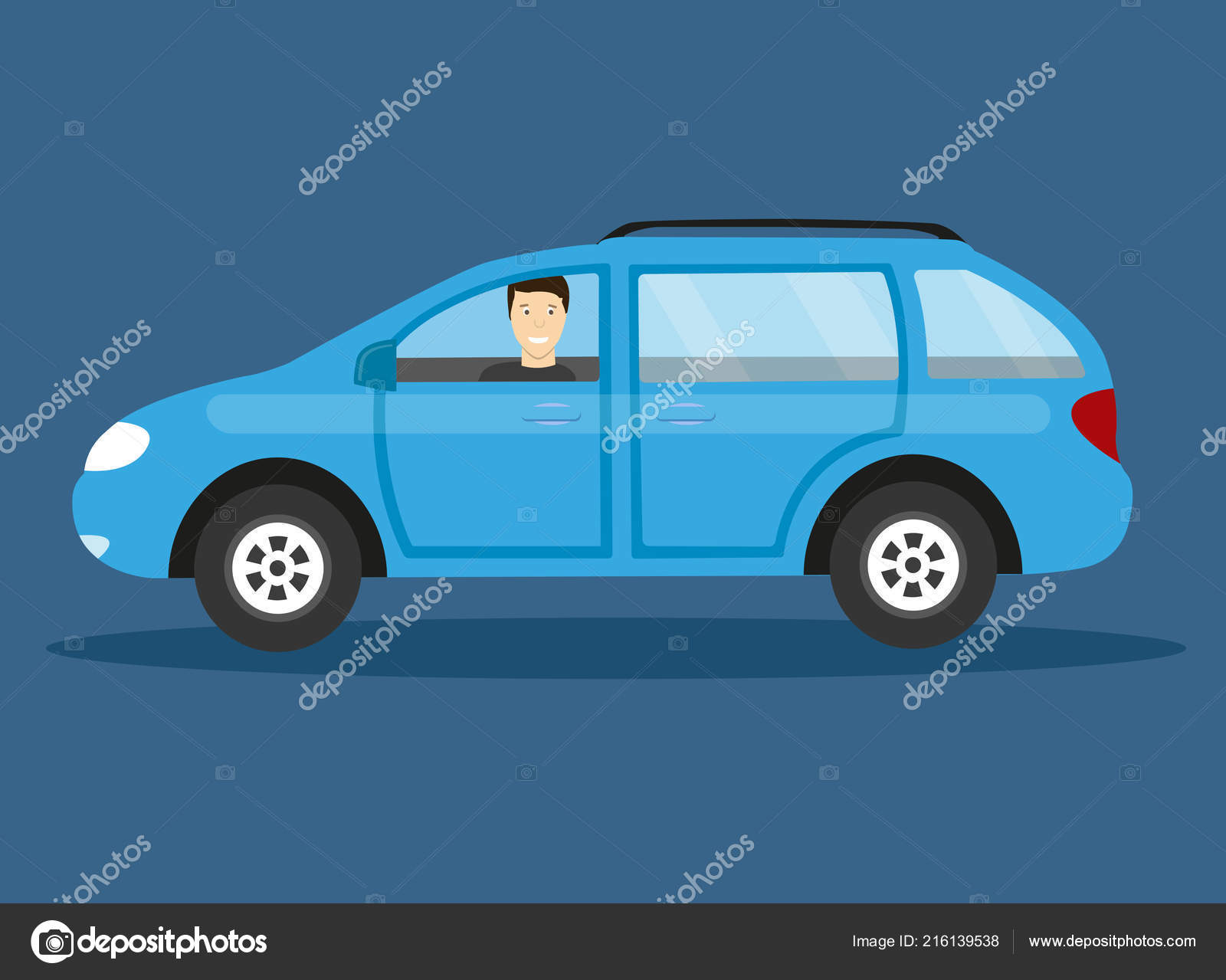 Man Car Vector Illustration Flat Style Stock Vector Image by ©4zeva ...