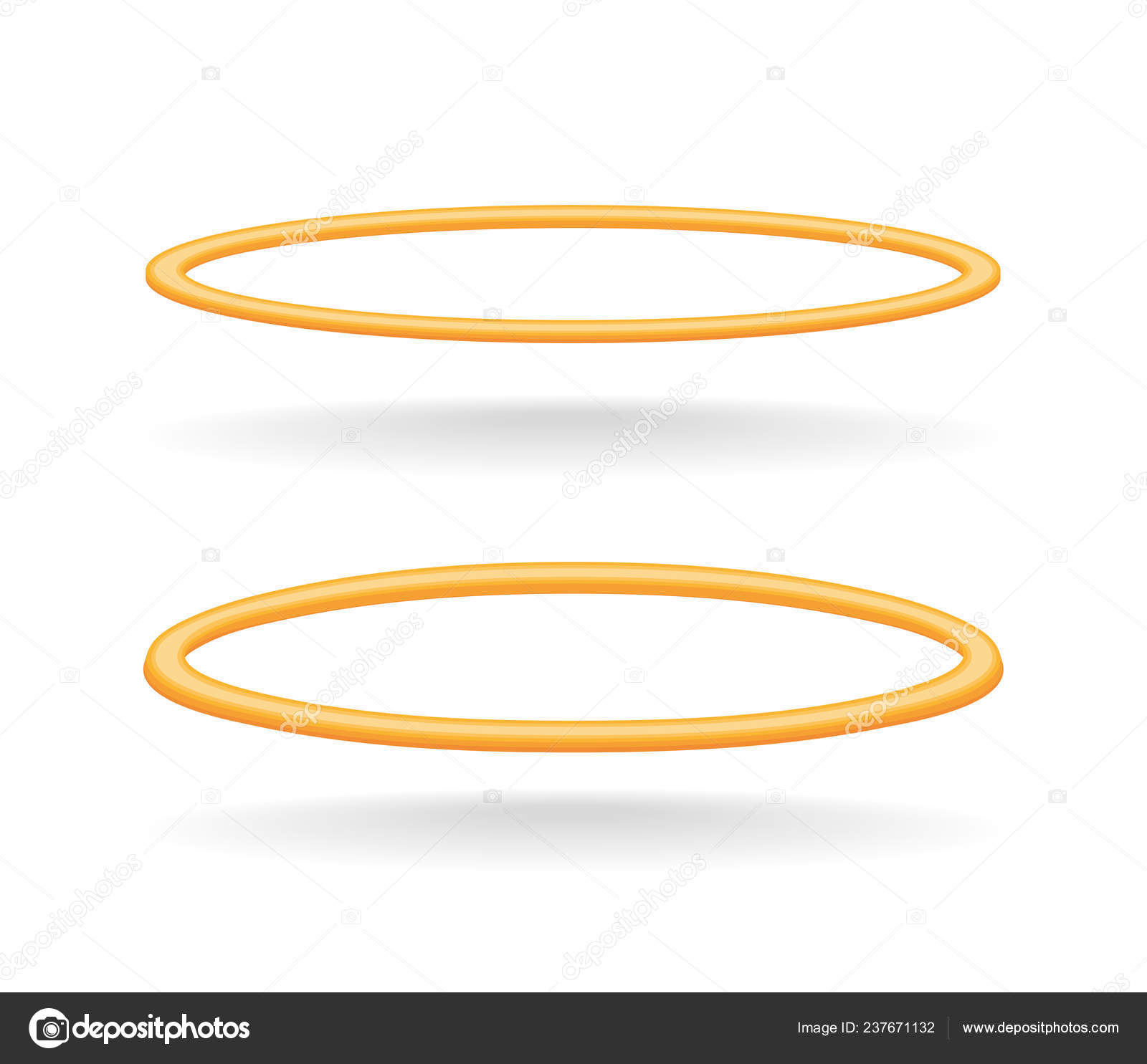 Vector Holy Golden Nimbus Circle Isolated Stock Vector by ©4zeva 237671132