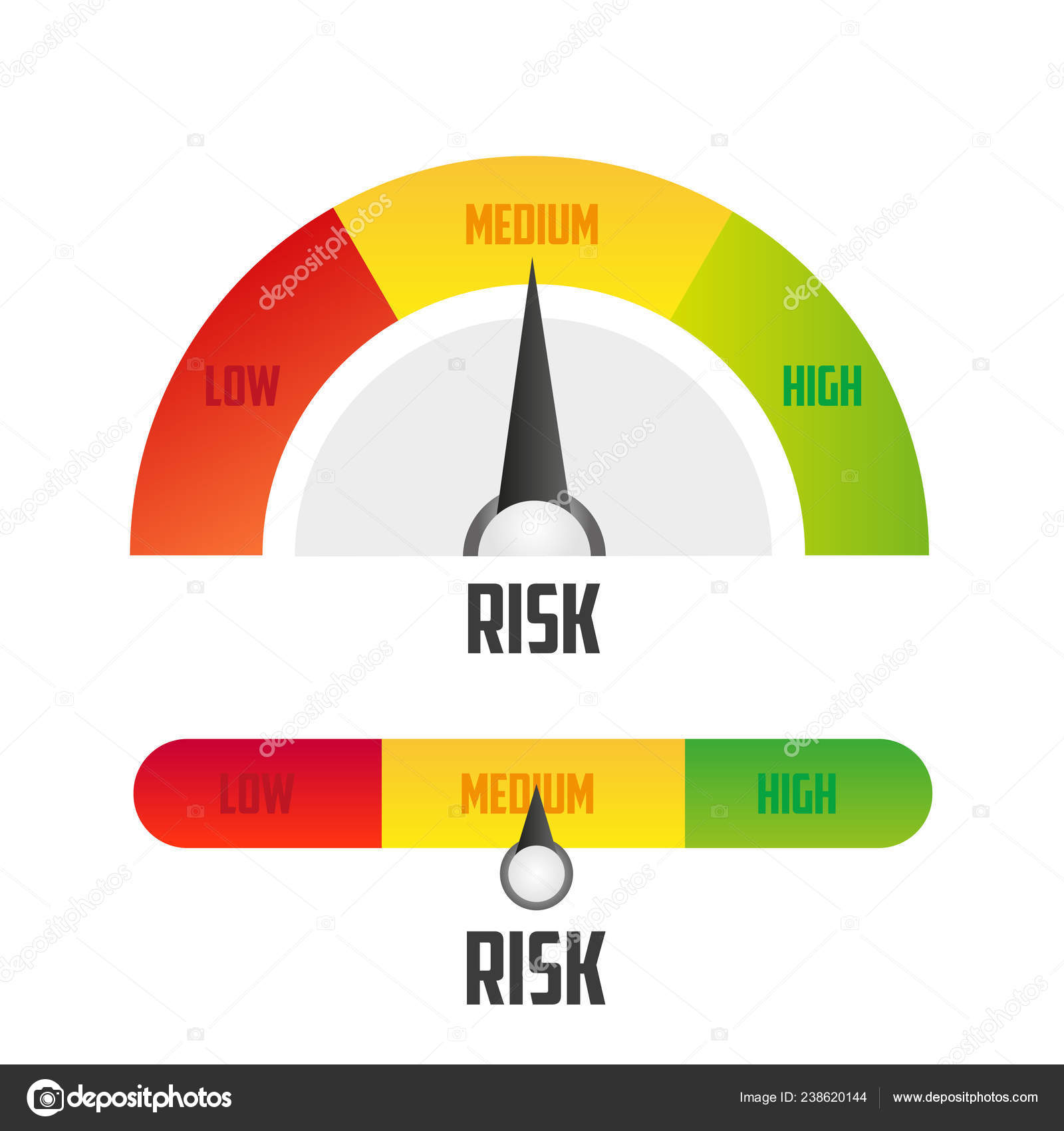 Risk Concept Speedometer Vector Icon Stock Vector Image by ©4zeva ...