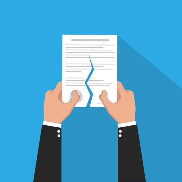 Contrato rasgado Imagens de Stock de Arte Vetorial | Depositphotos