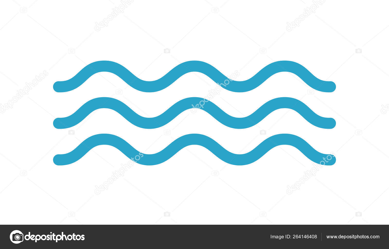 Wave Icon. Vector illustration Stock Vector Image by ©4zeva #264146408