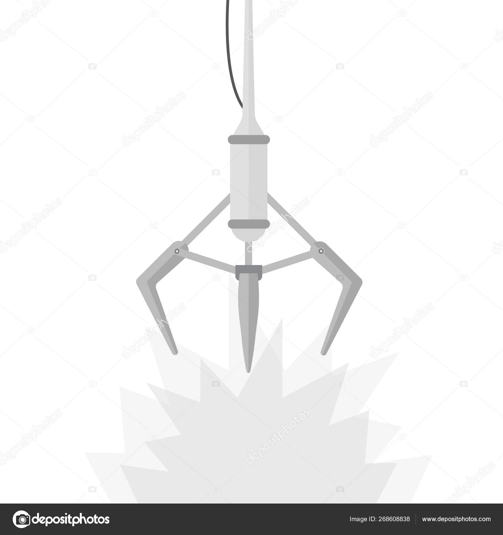 Robotic claw vector icon on white background Stock Vector Image by ...