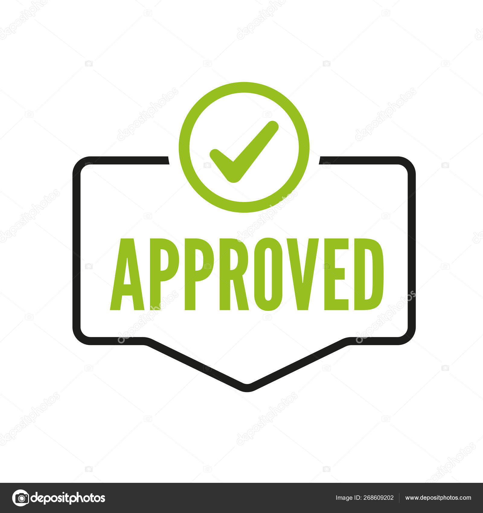 Vector aprobado. Estilo plano vector concepto de ilustración Vector de ...