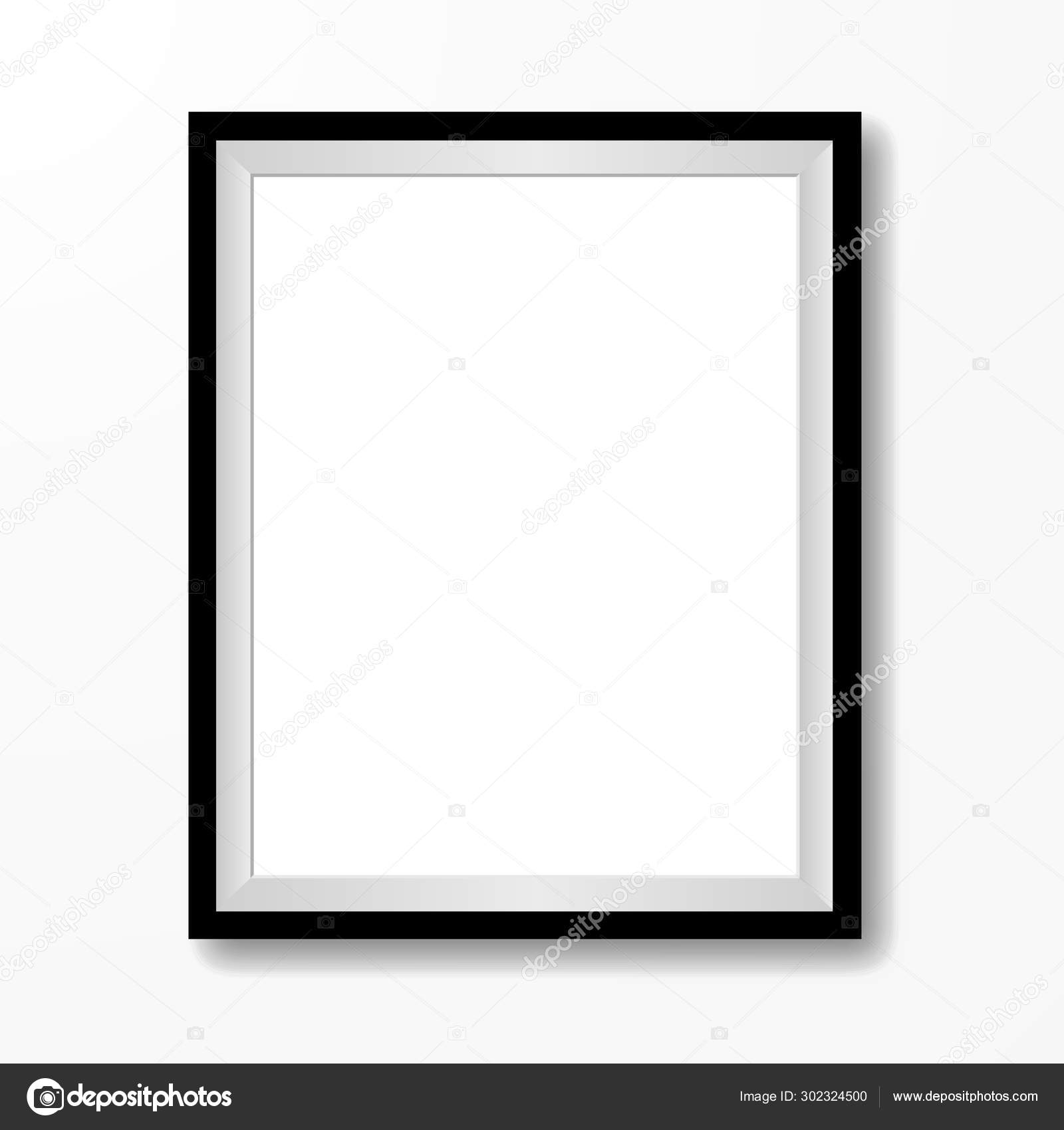 Marco Blanco Aislado Sobre Fondo Blanco Ilustración Vectorial Vector de ...